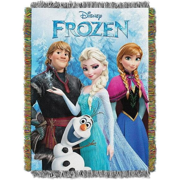 Disney | Bedding | Disney Frozen Knit Fringe Throw Blanket Elsa Ana ...